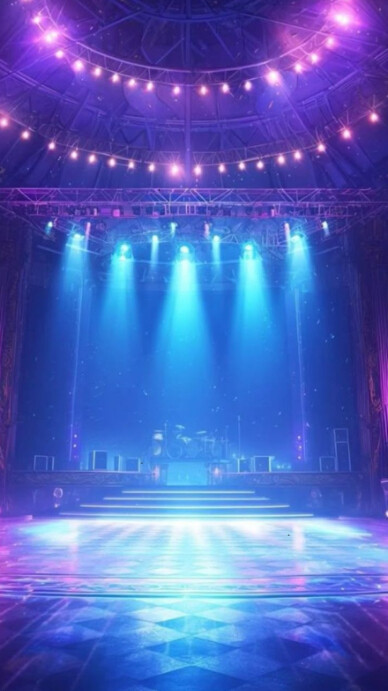 Futuristic Concert Stage Lights Background Digital Display (9:16 ...