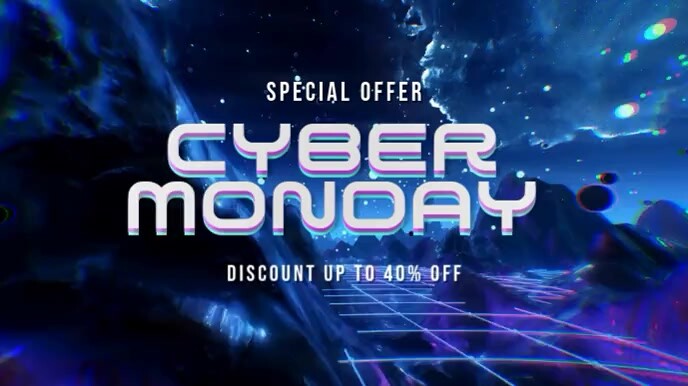 Futuristic Cyber Monday Digital Display (16:9) Template | PosterMyWall