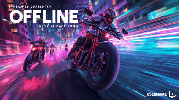 Futuristic Cyberpunk Race Twitch Overlay Template | PosterMyWall