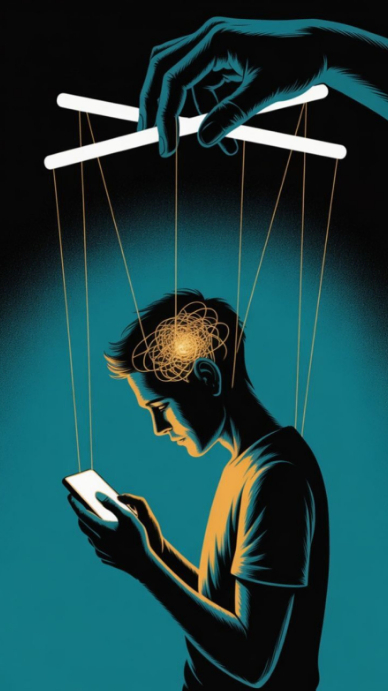 Futuristic Digital Control Mind Illustration Digital Display (9:16 ...
