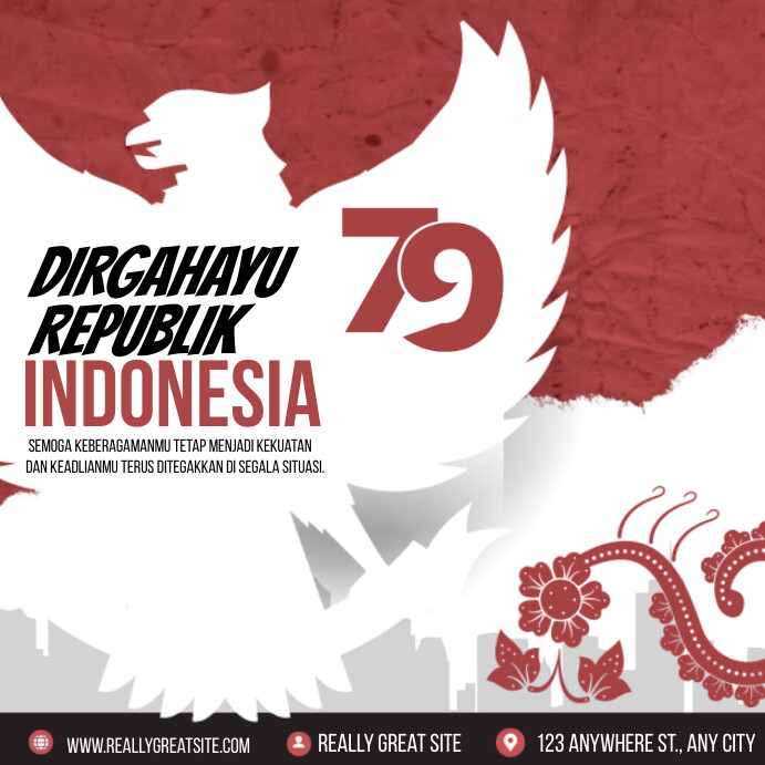 Modèle Futuristic Dirgahayu Republik Indonesia Insta | PosterMyWall