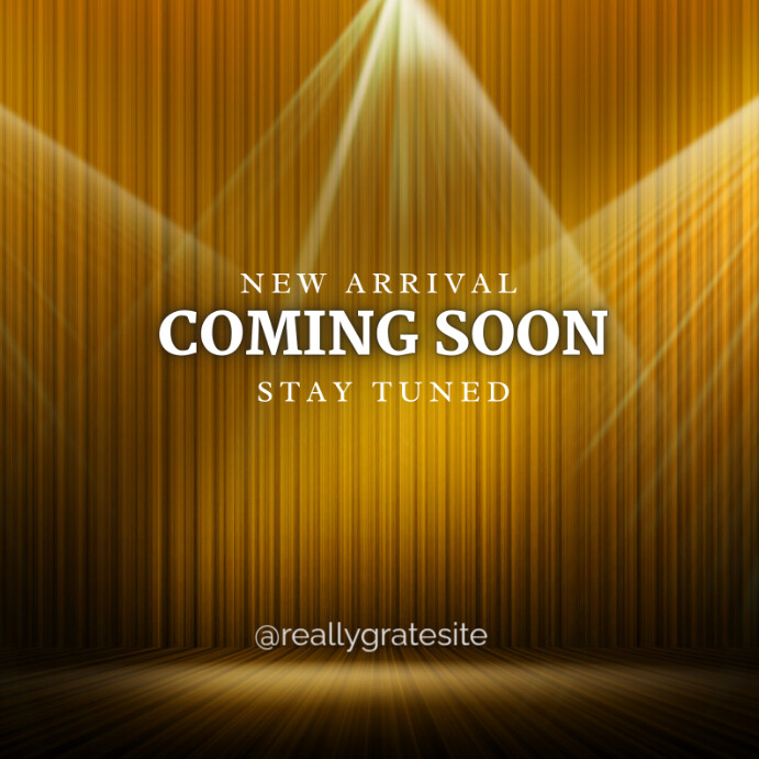 Futuristic Elegant Golden Coming Soon Poster – New Arrival Promo Banner ...