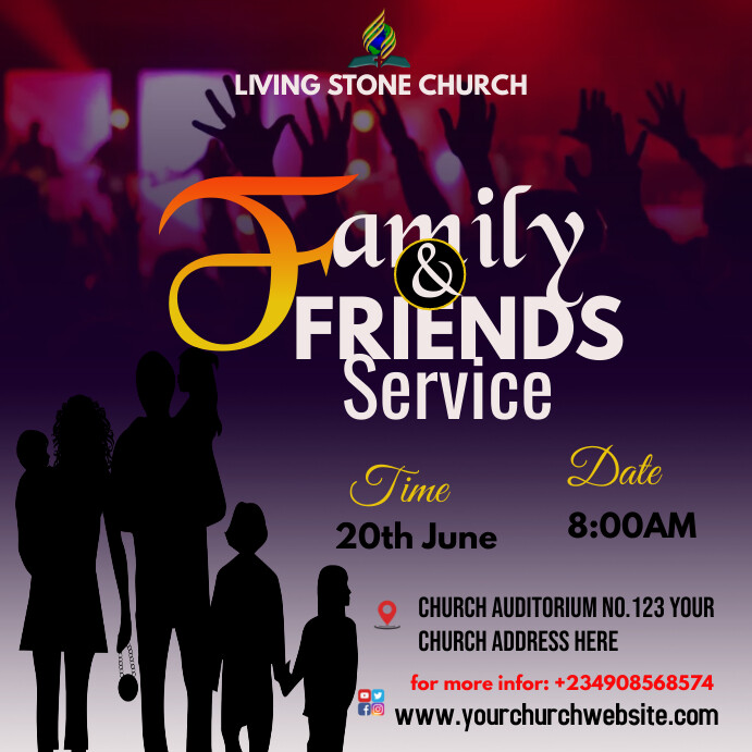 Futuristic Family And Friends Service Instagr Template | PosterMyWall