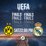 Futuristic Uefa Finals Instagram Post Template | PosterMyWall
