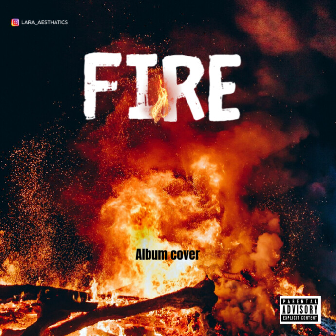 Futuristic Fire Album Cover Album Cover เทมเพลต | PosterMyWall