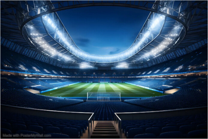 Copy of Futuristic Fooball Field | PosterMyWall
