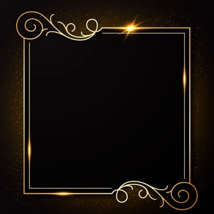 Futuristic Golden Luxury Frame Border Template | PosterMyWall