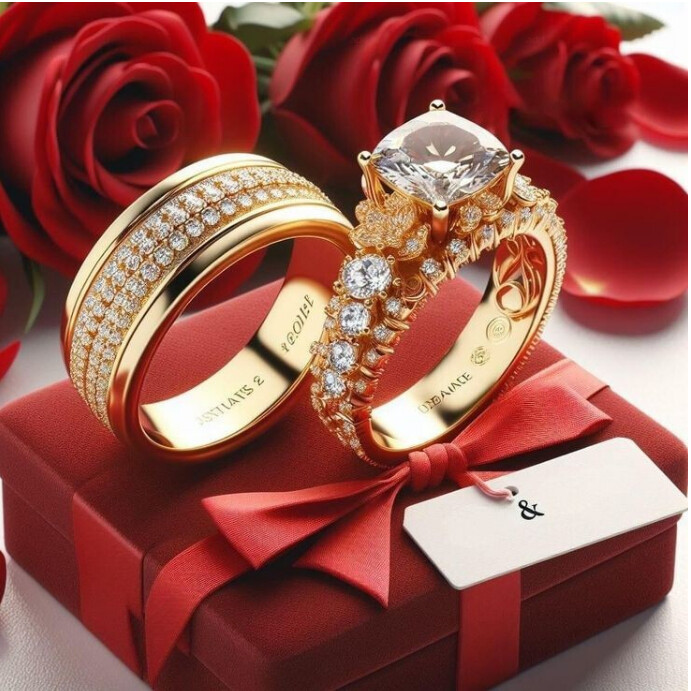 Futuristic Golden Rings Instagram Post เทมเพลต | PosterMyWall