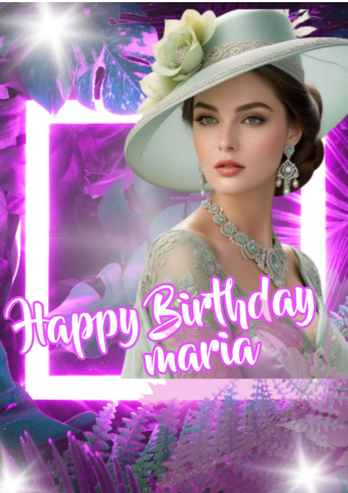 Plantilla de Futuristic Happy Birthday A4 | PosterMyWall