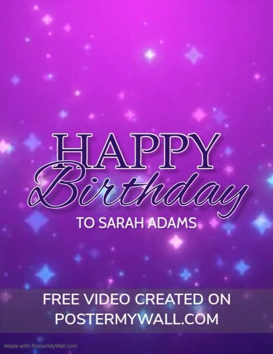 Copy of Futuristic Happy Birthday Flyer (us Letter) | PosterMyWall