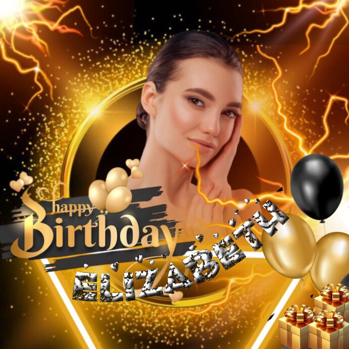Futuristic Happy Birthday Instagram Post Template | PosterMyWall