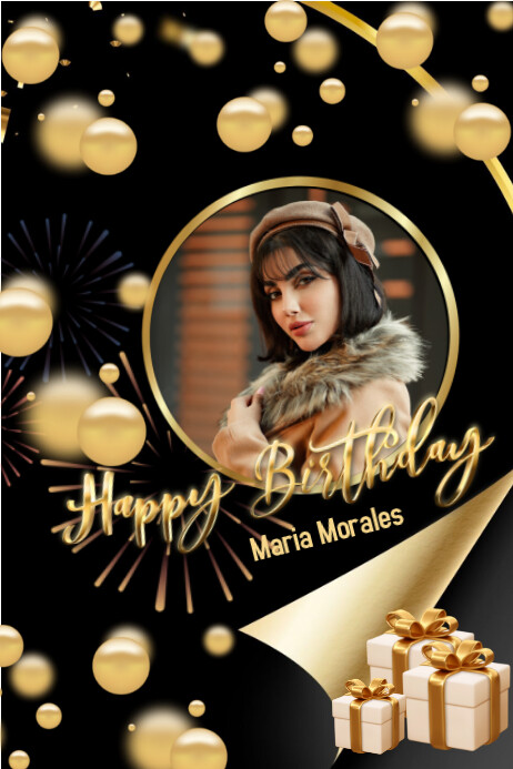 Plantilla de Futuristic Happy Birthday Poster | PosterMyWall