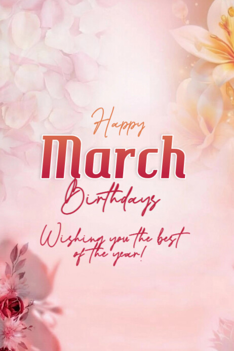 Futuristic Happy March Birthdays Banner 4' × 6' Template | PosterMyWall
