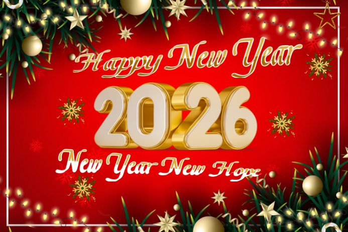 Futuristic Happy New Year Poster Template | PosterMyWall