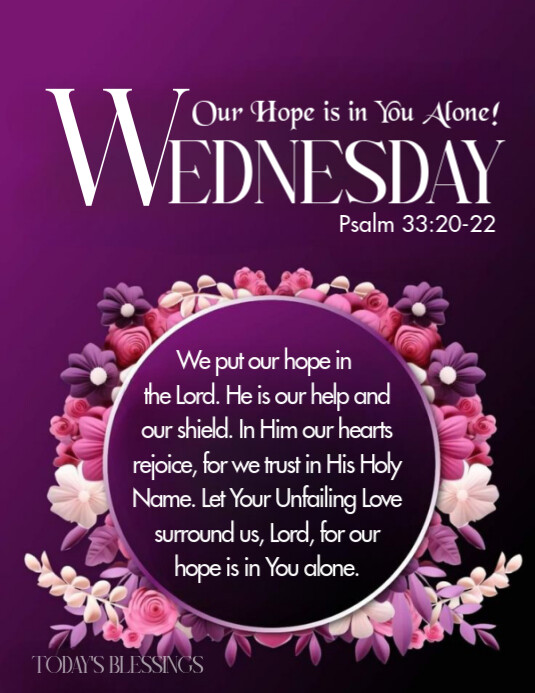 Futuristic Hope In God/wednesday Blessings Flyer (us Letter) Template ...