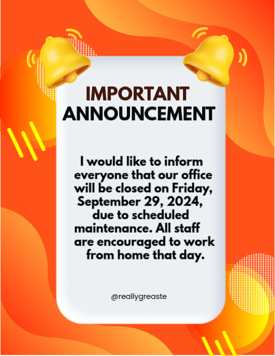 Copy of Futuristic Important Announcement Flyer (us Letter) | PosterMyWall