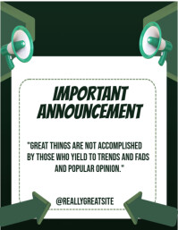 Announcement flyer Template | PosterMyWall