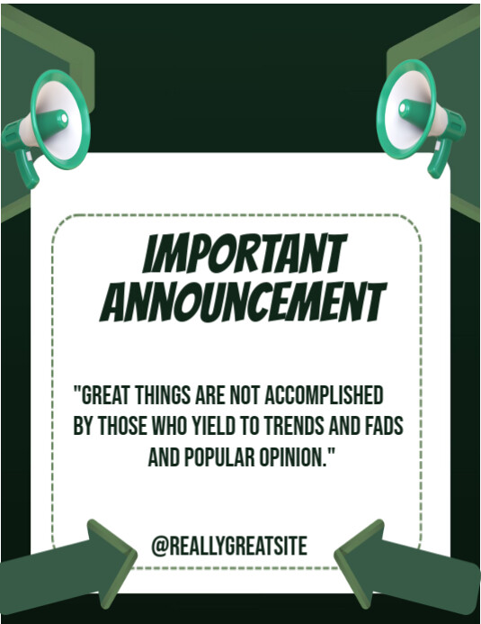 Futuristic Important Announcement Flyer (us Letter) Template | PosterMyWall