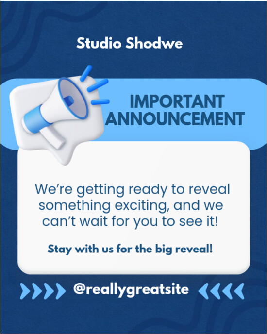 Futuristic Important Announcement Instagram Portrait Template ...