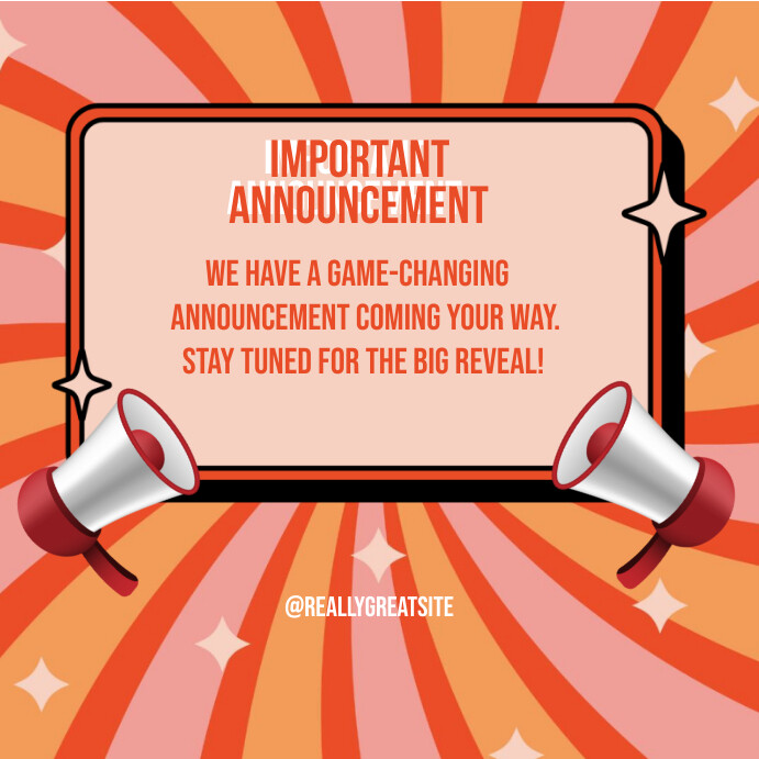 Futuristic Important Announcement Instagram P Template | PosterMyWall