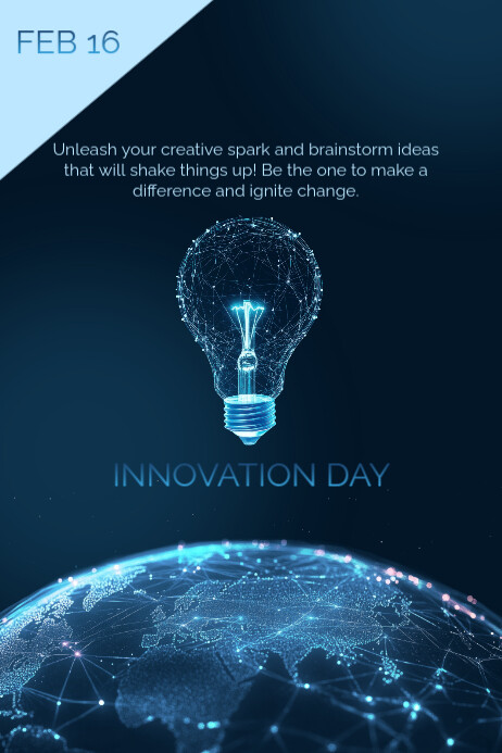 Futuristic Innovation Day Poster Template | PosterMyWall