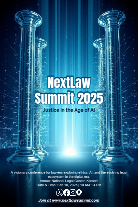 Futuristic Law Firm Poster Template | Justice Meets Innovation Design ...