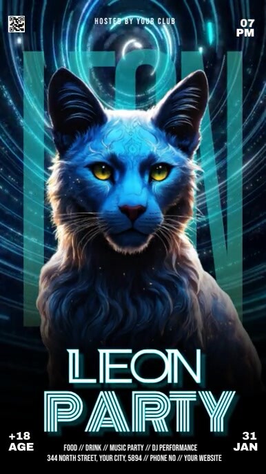 Copy of Futuristic Leon Party Instagram Story | PosterMyWall