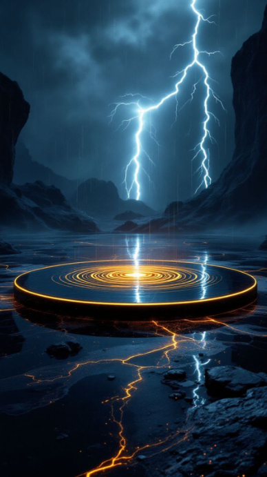 Futuristic Lightning Power Portal Stage Background Digital Display (9: ...