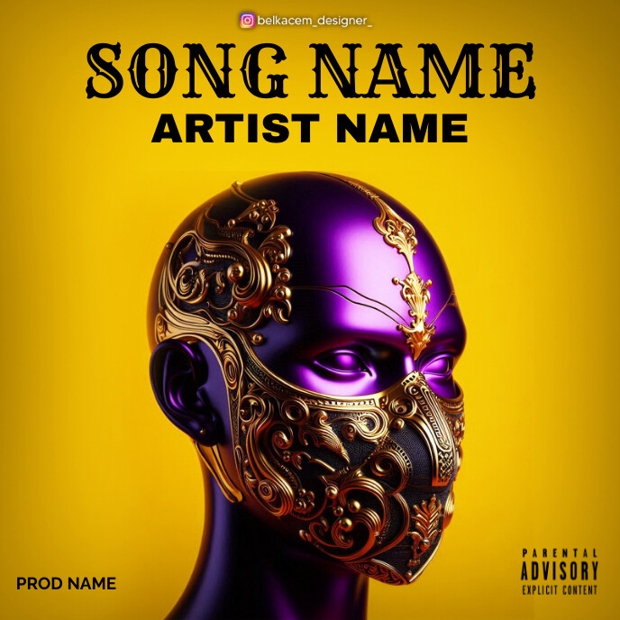 Futuristic Mask Album Cover Template | PosterMyWall