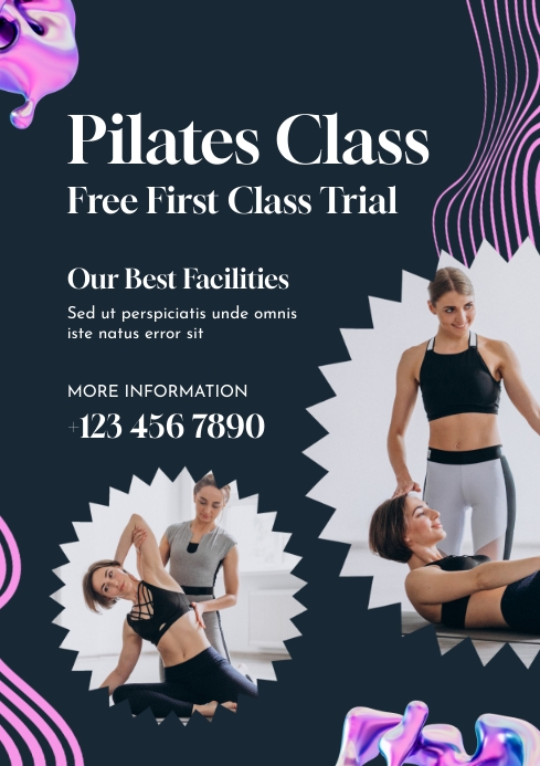 Futuristic Modern Pilate Class Advertisement Template | PosterMyWall