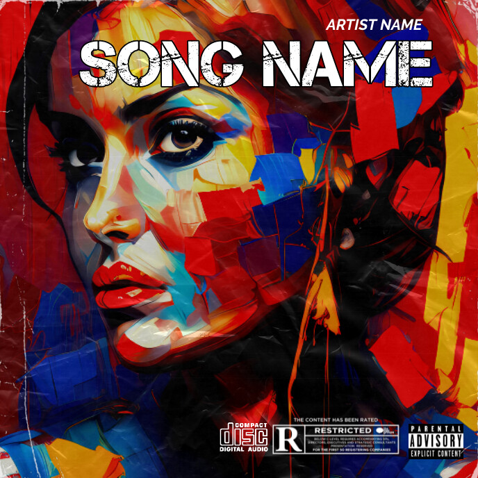 Futuristic Mosaic Woman Album Cover Template | PosterMyWall