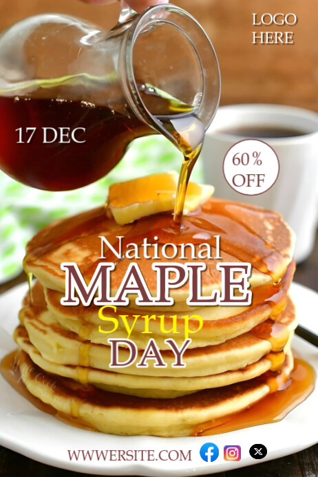 Copy of Futuristic National Maple Syrup Day Poster | PosterMyWall