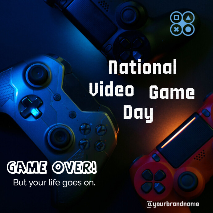 Futuristic National Video Game Day Instagram Template | PosterMyWall