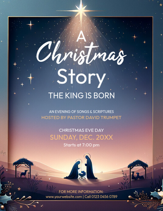 Futuristic Nativity Invitation Template Flyer (us Letter) | PosterMyWall