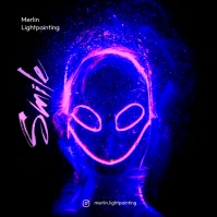 Neon album cover template | PosterMyWall