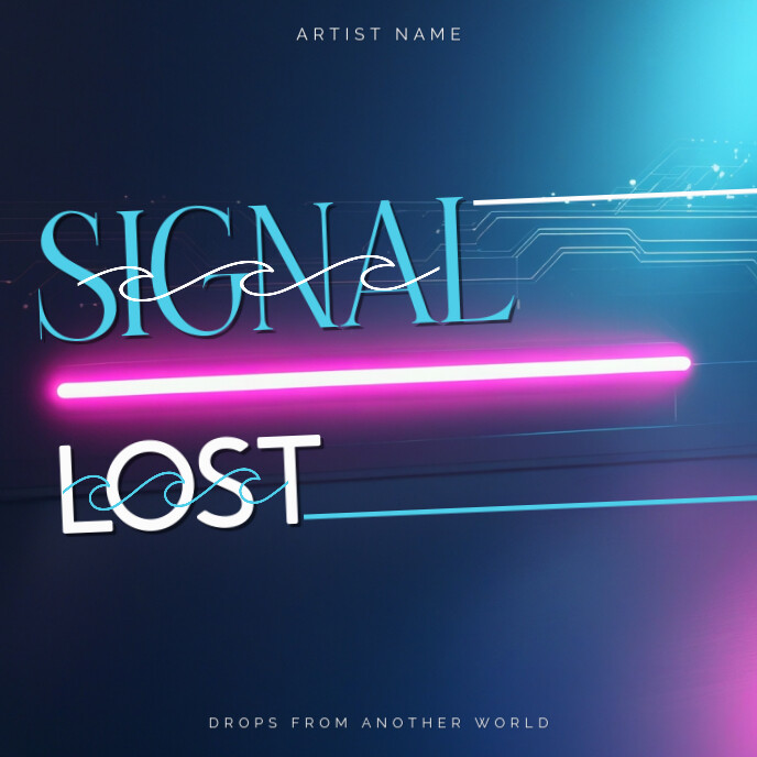 Copy of Futuristic Neon Minimal Glow Album Cover | PosterMyWall