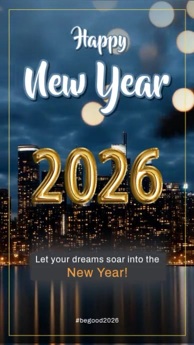 Futuristic New Year 2026 Instagram Reel Template | PosterMyWall
