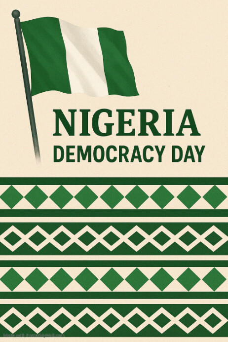 Futuristic Nigeria Democracy Day Celebration Poster Template | PosterMyWall