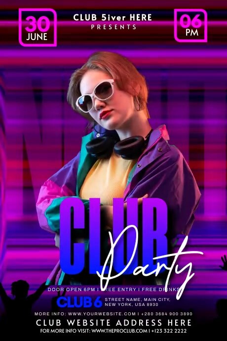 Futuristic Night Part Poster Template | PosterMyWall