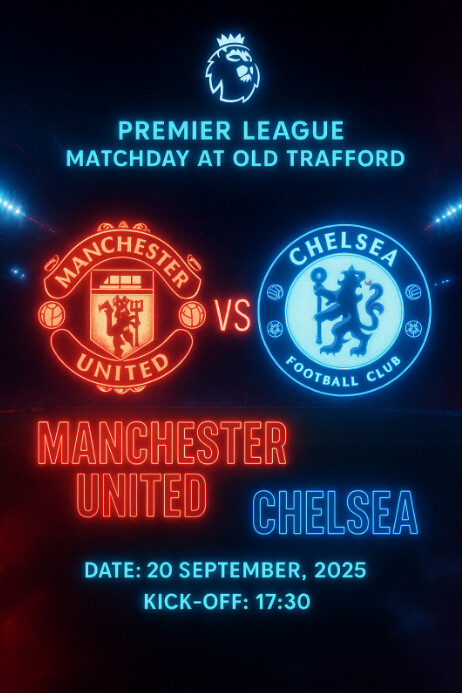 Modèle Futuristic Premier League Showdown Poster | PosterMyWall
