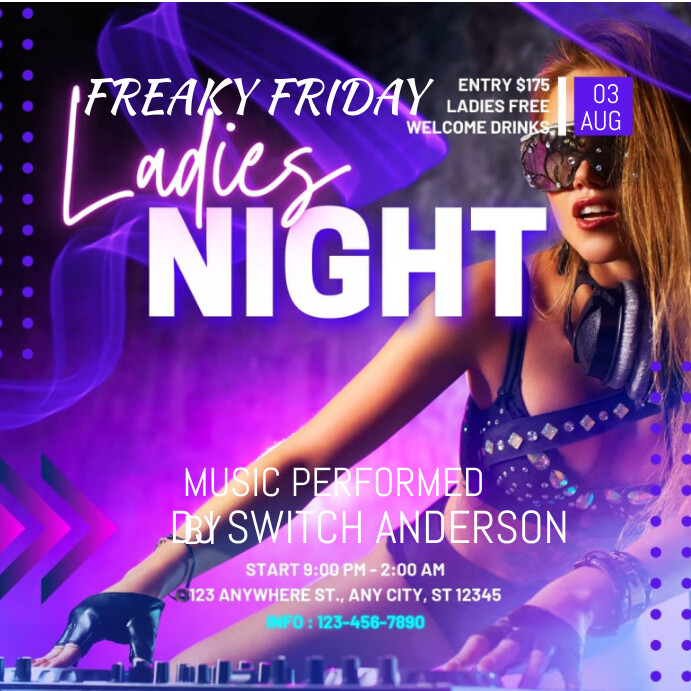 Modèle Futuristic Purple Freaky Friday Instagram Po | PosterMyWall