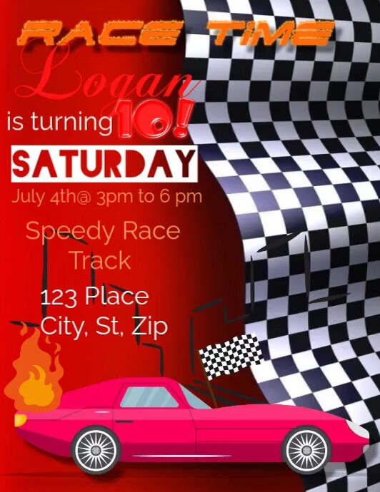 Futuristic Race Theme Flyer Template | PosterMyWall