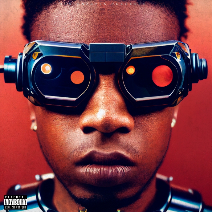 futuristic robot android album template | PosterMyWall