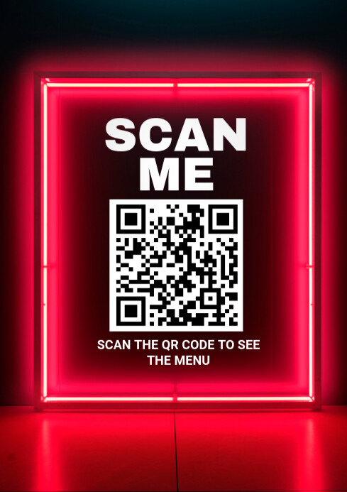 Futuristic Scan Me A4 Templat | PosterMyWall