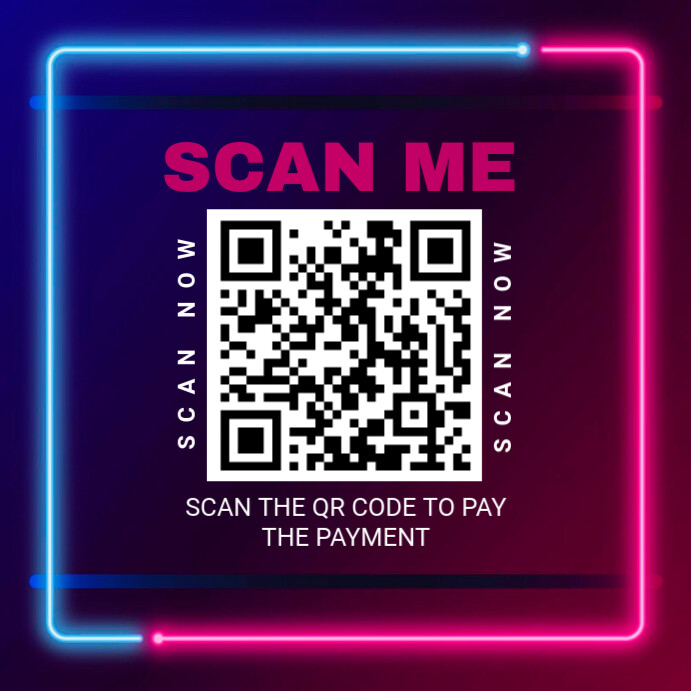 Futuristic Scan Me Instagram Post เทมเพลต | PosterMyWall
