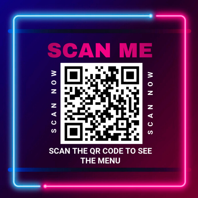 Copy of Futuristic Scan Me Instagram Post | PosterMyWall