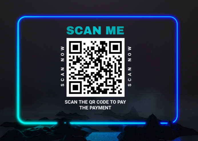 Futuristic Scan Me Postcard Template | PosterMyWall