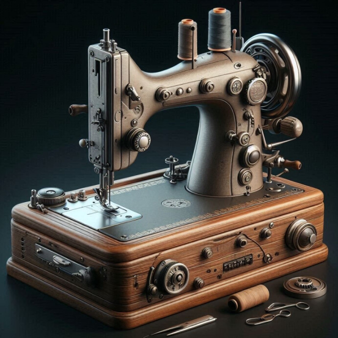 Futuristic Sewing Machine Instagram Post Template | PosterMyWall