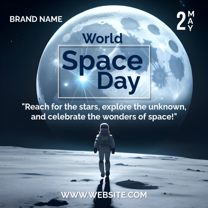 Futuristic Space Day Instagram Post Template | PosterMyWall