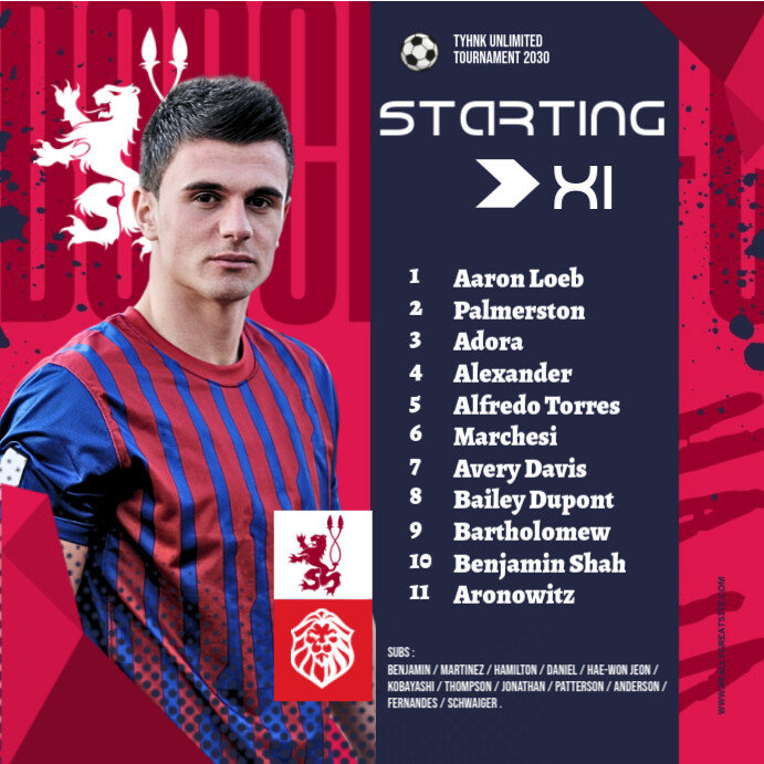 Copy of Futuristic Starting Line Up Instagram Post | PosterMyWall